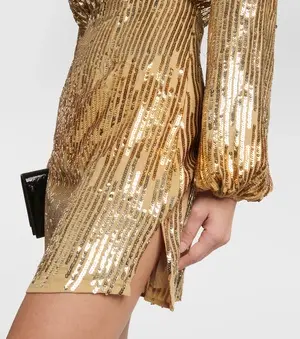 Rixo Sequin Embellished Dress