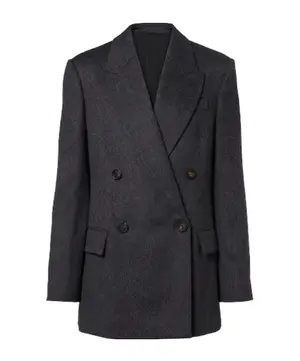Brunello Cucinelli Double-breasted Wool Jacket - Black