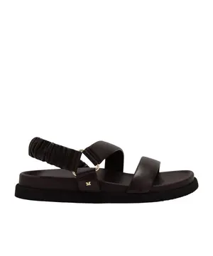 Max Mara Gathered-strap Platform Sandals - Black