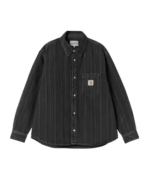 Carhartt Work In Progress Stripe-pocket Cotton Shirt - Black