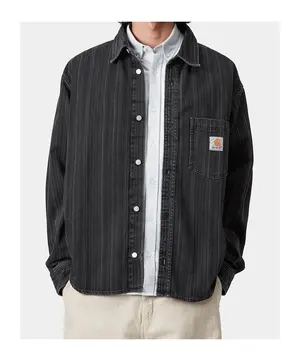 Carhartt Work In Progress Stripe-pocket Cotton Shirt