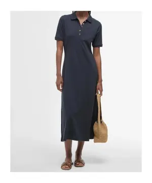 Barbour Celeste Polo Midi Dress - Navy Blue
