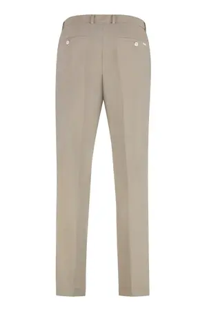 Hugo Boss Micro-patterned Stretch Slim-fit Suit Trousers