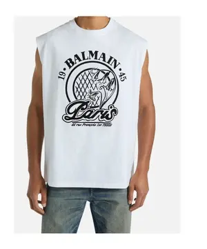 Balmain Flocked Quilted Tank Top