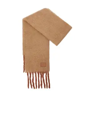 Loewe Logo-patch Fringed Scarf