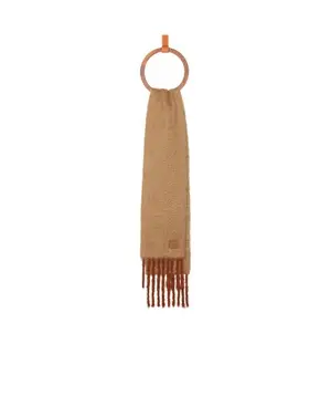 Loewe Logo-patch Fringed Scarf