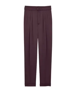 Saint Laurent Pleated Belted Trousers