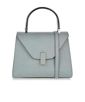 VALEXTRA Iside Foldover Mini Top Handle Bag - Gray