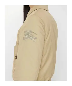 Burberry Shearling Collar Gabardine Jacket