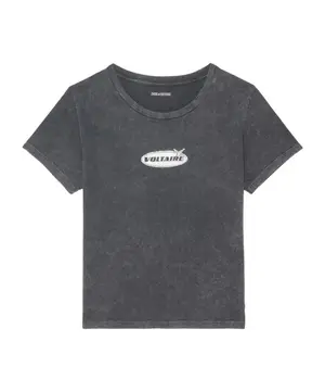 Zadig&Voltaire Alys T-shirt With Rhinestone Embroidery - Black