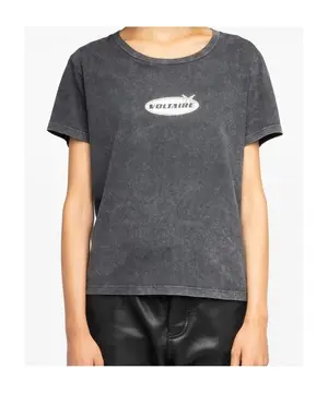 Zadig&Voltaire Alys T-shirt With Rhinestone Embroidery - Black