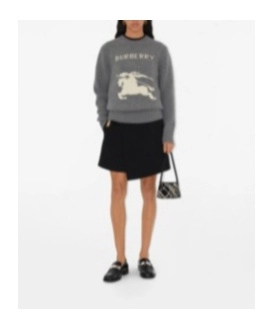 Burberry Ekd Intarsia-knit Crewneck Jumper - Grey