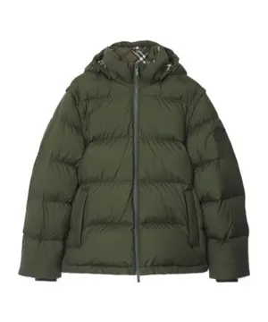 Burberry Zip-up Puffer Jacket - Shale Green