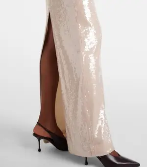 Roland Mouret Sequined Off-shoulder Gown