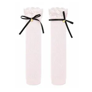 ADIBA Lace Charm Over-the-calf Socks - Pink