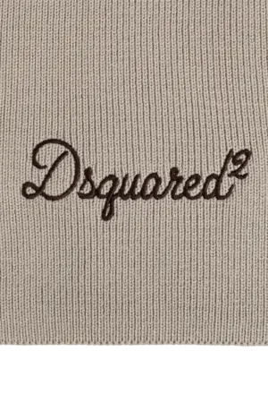 Dsquared2 Wool Scarf With Embroidered Logo
