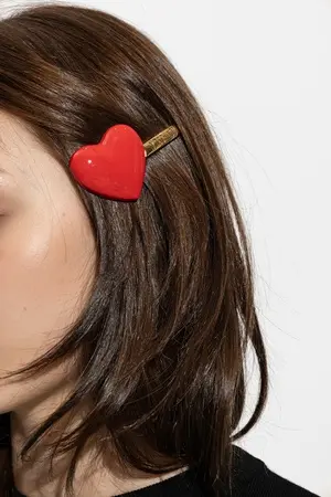 Moschino Heart Motif Hair Clip