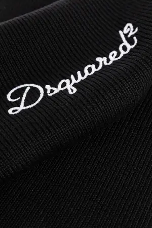 Dsquared2 Wool Scarf With Embroidered Logo
