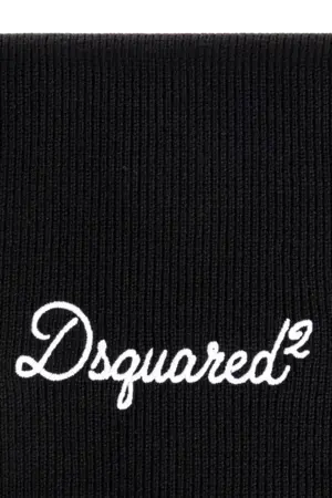 Dsquared2 Wool Scarf With Embroidered Logo
