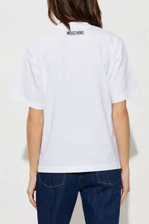 Moschino T-shirt With Sunglasses Print Pocket