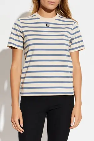 Tory Burch Striped Pattern T-shirt