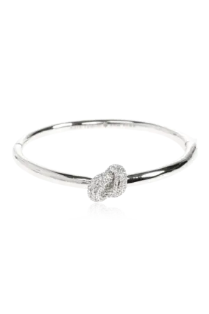 Kate Spade New York Crystal Embellished Interlocking Rings Bangle Bracelet - Silver