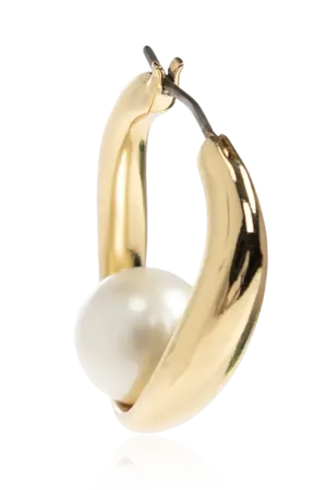Kate Spade New York Glass Pearl Hoop Earrings - Gold