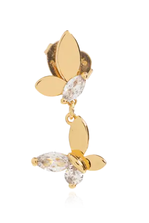 Kate Spade New York Golden Butterfly And Crystal Drop Earrings