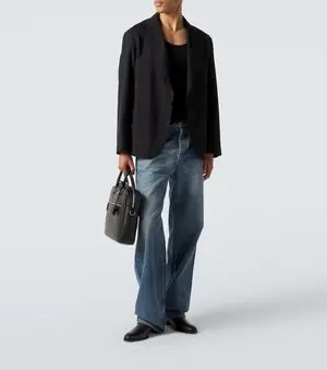 Saint Laurent Sac De Jour Leather Tote Bag