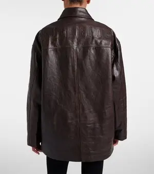 Balenciaga Oversized Leather Car Coat