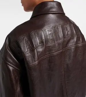 Balenciaga Oversized Leather Car Coat