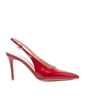 GIANVITO ROSSI Gianvito Rossi Pointed High-Heeled Sandals Deep Red
