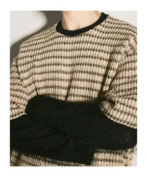 SONG FOR THE MUTE Double Layered Sleeved Ribbed Jumper