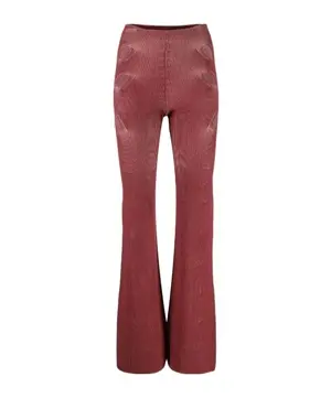 DION LEE Lock Slit Flared Pants - Red
