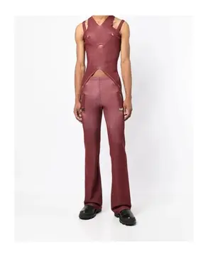 DION LEE Lock Slit Flared Pants