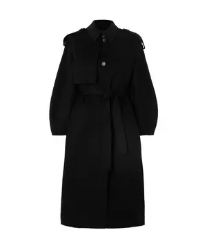 Mackage Lapel Long-sleeved Coat - Black
