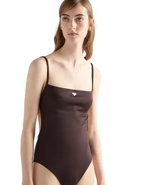 Prada Interlock Knit One-piece Swimsuit