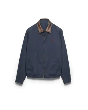 Prada Cotton Jacket With Leather Detail