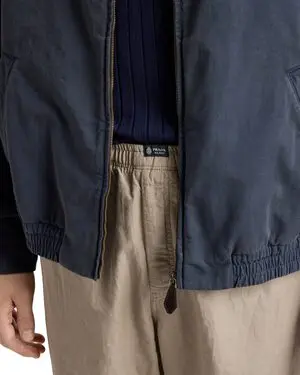 Prada Cotton Jacket With Leather Detail