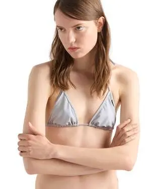 Prada Jersey Triangle Bikini Top