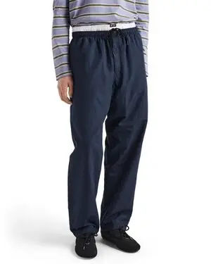 Prada Linen Blend Wide Leg Trousers