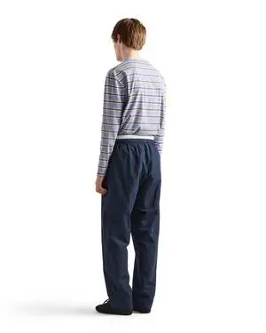 Prada Linen Blend Wide Leg Trousers