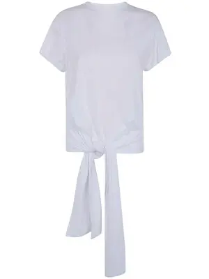 TOTEME Tie Waist" Long Sleeve Top - White