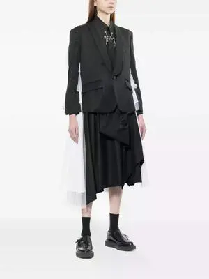 Noir Kei Ninomiya Asymmetric Skirt - Black