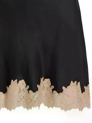 Rixo Lace-trim Satin Mini Skirt