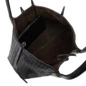 Bottega Veneta Reversible Leather Tote Bag - Black