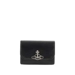 VIVIENNE WESTWOOD Grain Faux Leather Business Cardholder - Black