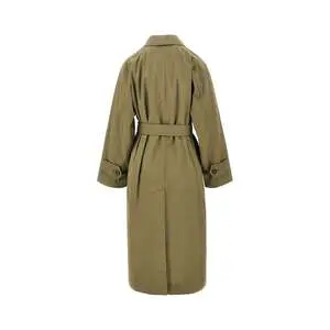 Max Mara Organic Cotton Blend Trench Coat With Belt