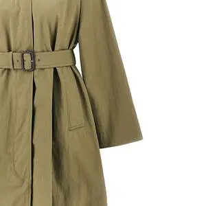 Max Mara Organic Cotton Blend Trench Coat With Belt