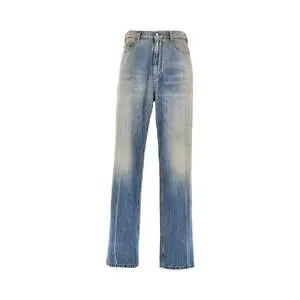 MAISON MARGIELA Used Effect Relaxed Fit Jeans - Blue